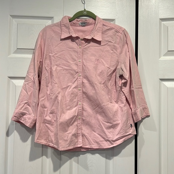Izod | Tops | Light Pink Button Up By Izod | Poshmark